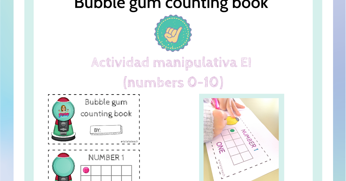 Bubble gum counting book (descargable gratuito).