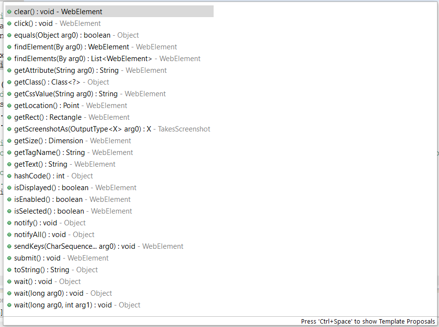 Selenium WebDriver and WebElement Commands | SKPTRICKS