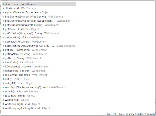Selenium WebDriver and WebElement Commands | SKPTRICKS