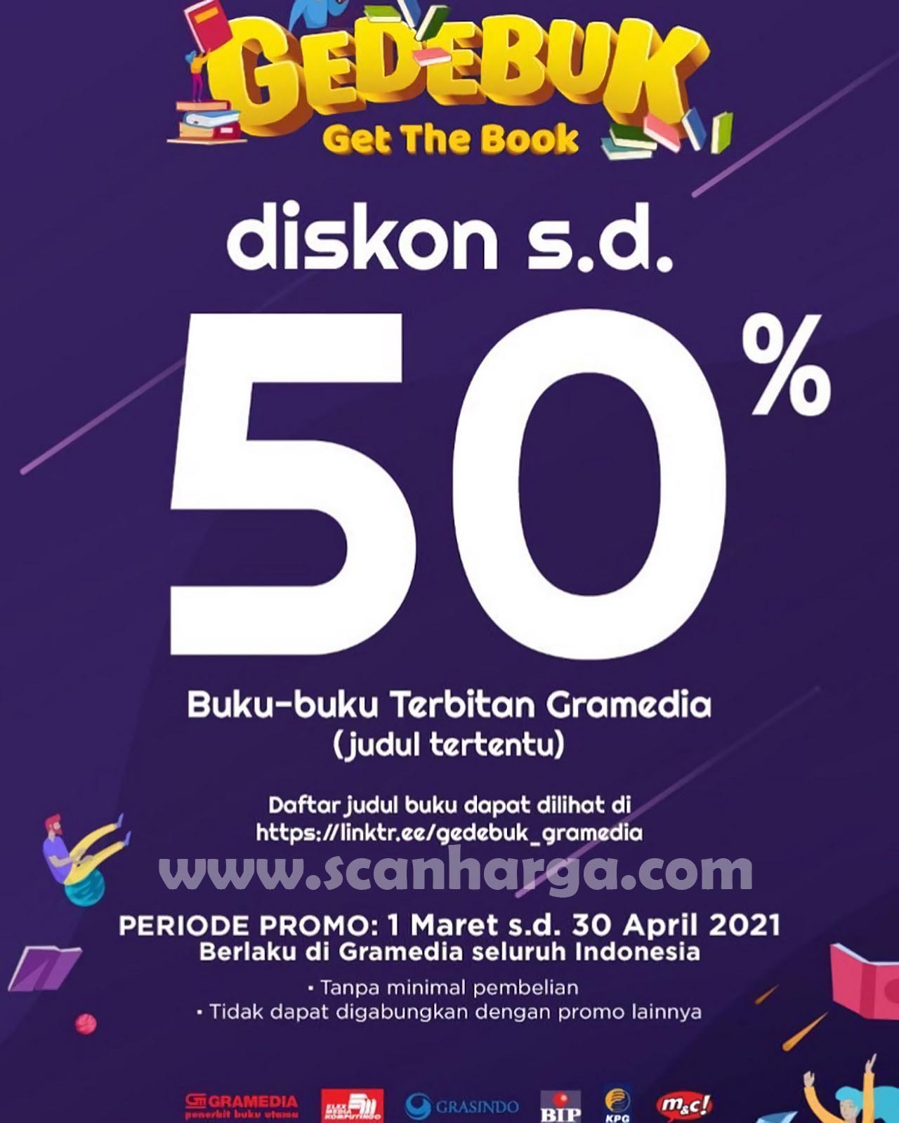 GRAMEDIA Promo Terbaru GEDEBUK DISKON hingga 50% - scanharga