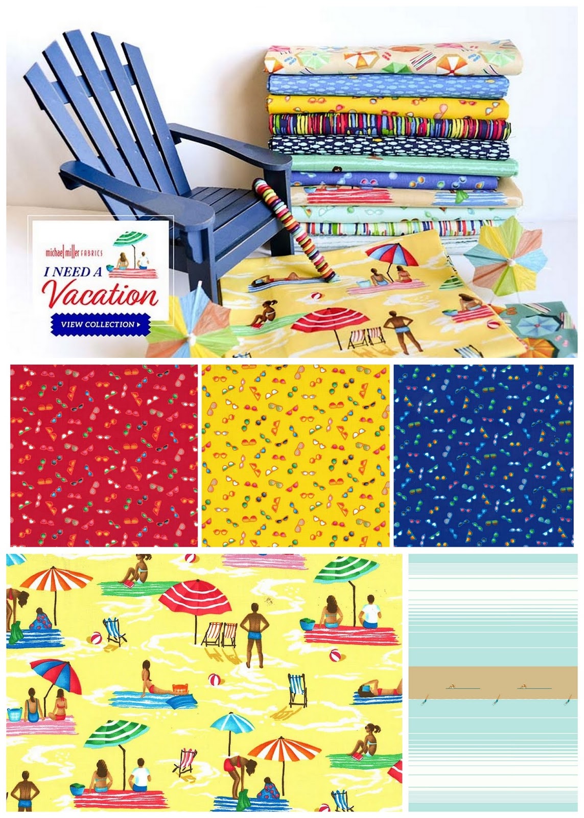 Summer FUN with Michael Miller's I Need a Vacation Fabric Collection ...