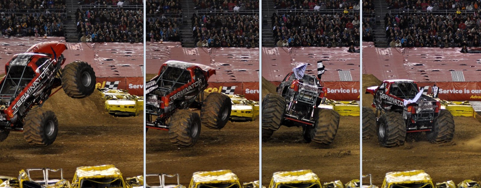 Just A Car Guy: Monster trucks in action, at a glance
