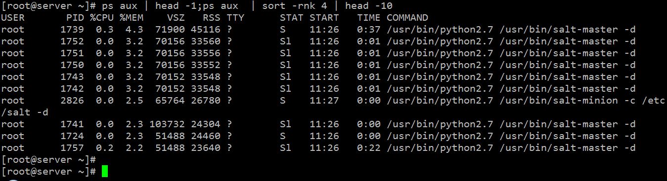 Nixpert: Top 10 CPU/Mem consuming processes in Linux (command line)