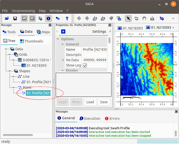 dominoc925: Using Saga GIS' Terrain Analysis Swath Profile (interactive ...