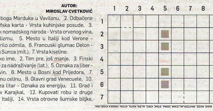 МИРОСЛАВЉЕВА ЕНИГМАТИКА: UKRŠTENICA