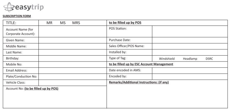 Easytrip RFID Installation Guide
