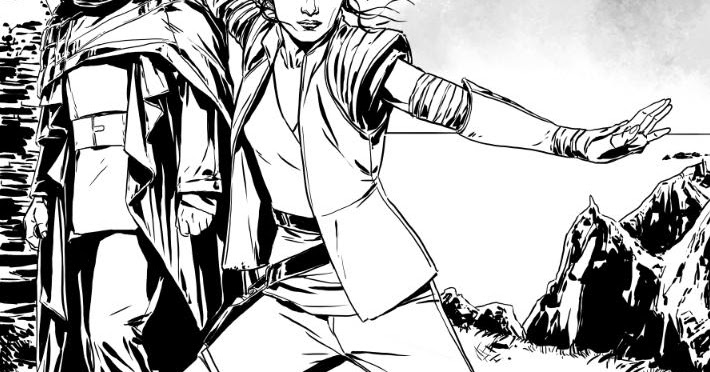 Fishermagical Thought: Star Wars Saturday! Luke and Rey Art by Marc Laming