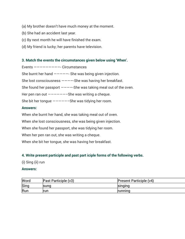 Class 11 English: Important Grammar Questions and Answers - Questions ...