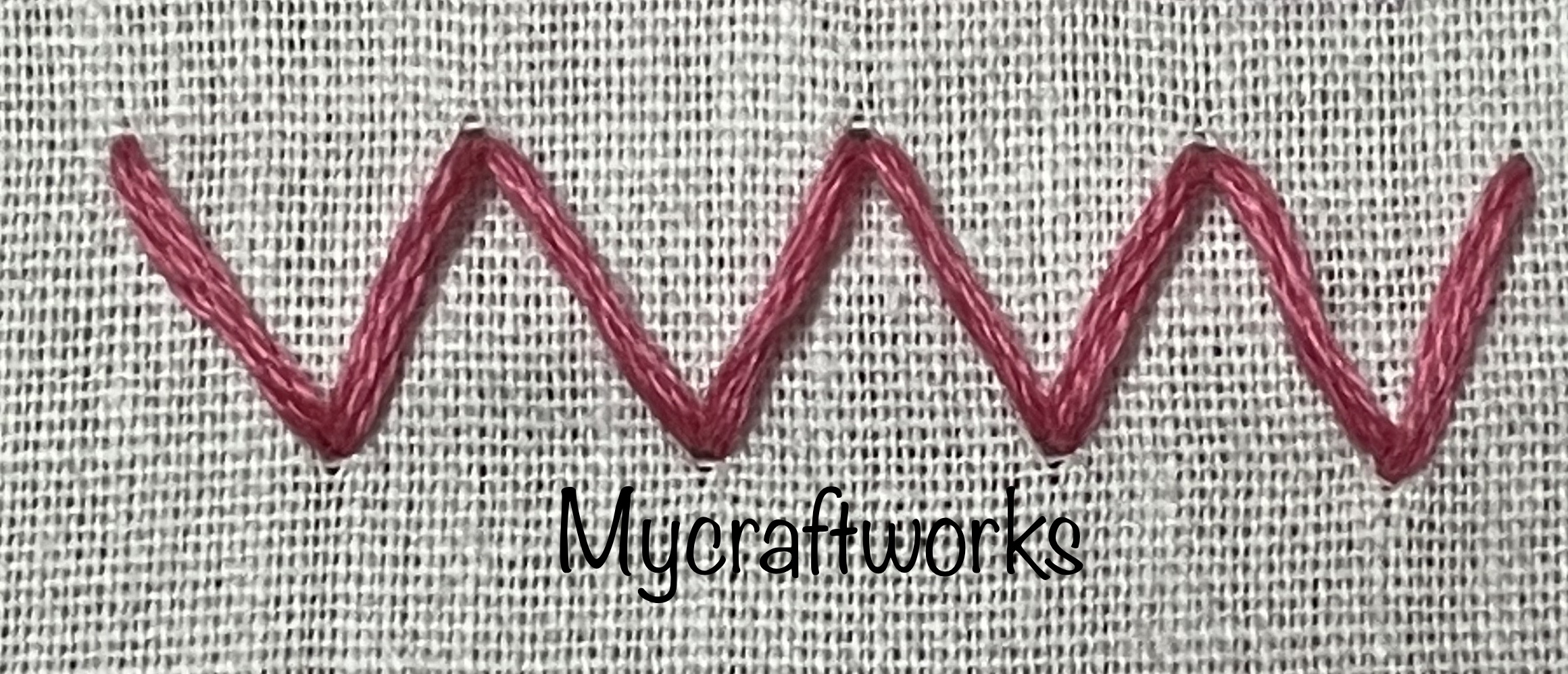 MY CRAFT WORKS: Arrow Head Stitch - Embroidery stitch tutorial