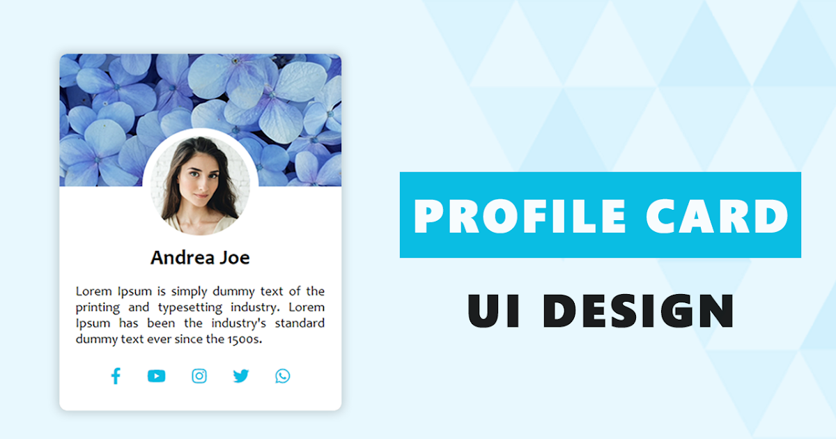 Attractive Profile Card Ui Design Using Css And Html Coding Snow Creative Web Design