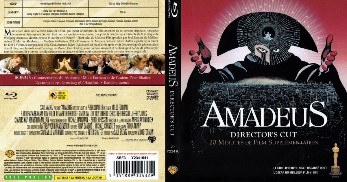 BLU-RAY JAQUETTES BLU-RAY: Amadeus