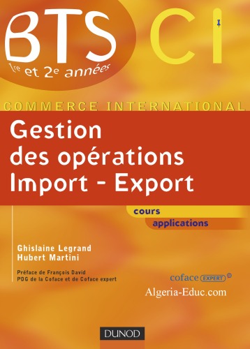 Télécharger Gestion des opérations Import - Export Cours et applications en PDF - Livres PDF Gratuit