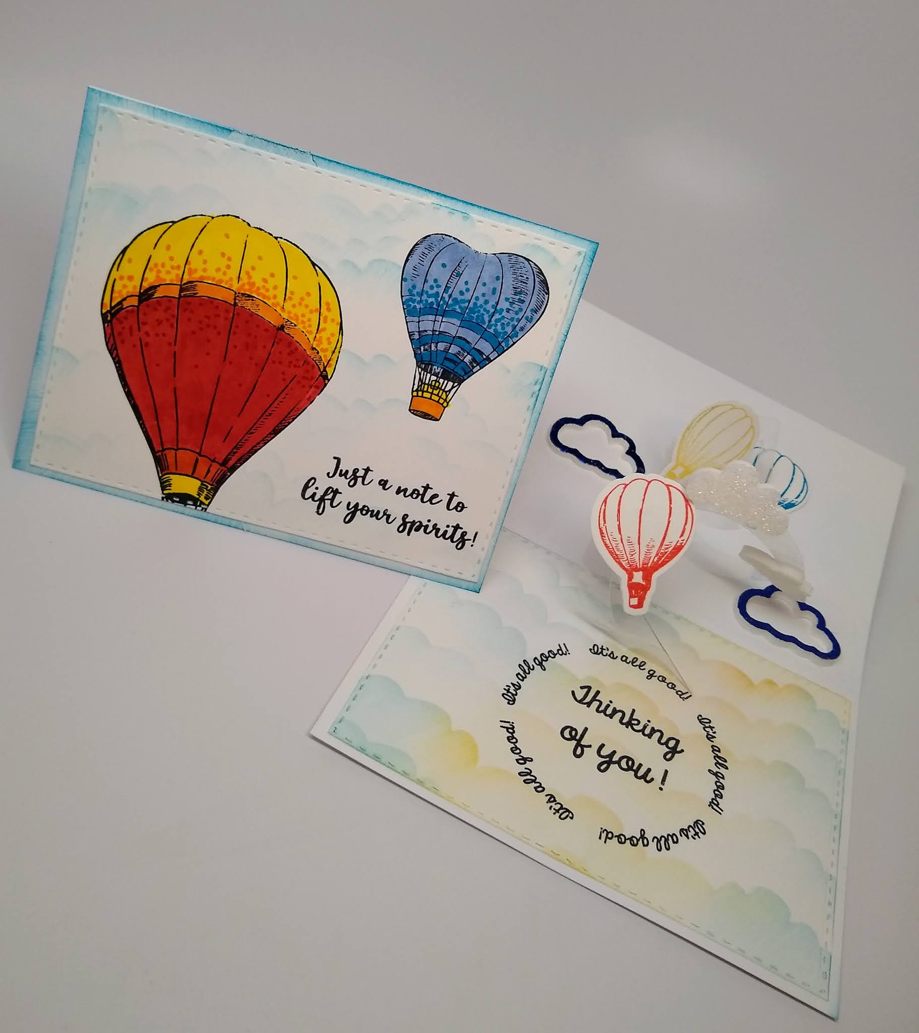 Spiral Pop Up Hot Air Balloon Card LIVE - Creek Bank Creations