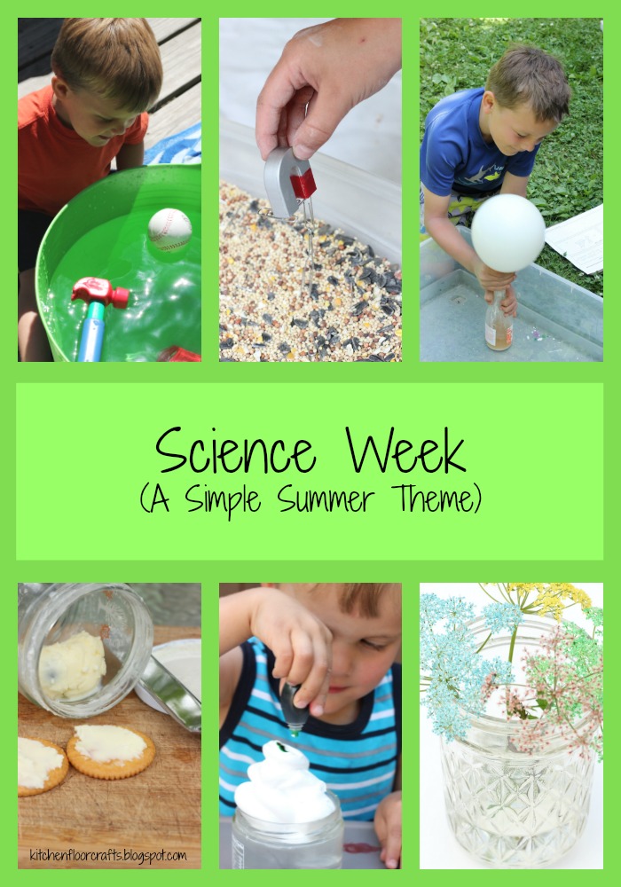 Kitchen Floor Crafts: Science Week (A Simple Summer Theme)