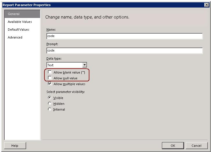 Faisal's Technical Blog: SSRS parameter default values not working Faisal's Technical Blog: SSRS parameter default values not working