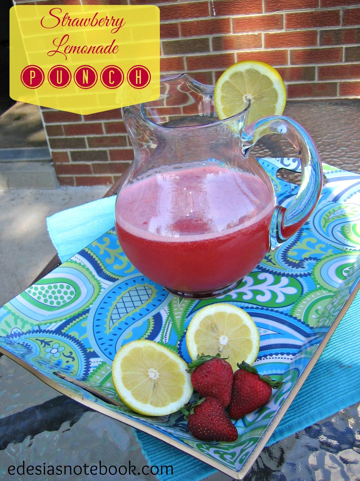 Strawberry Lemonade Punch ~ Edesia's Notebook