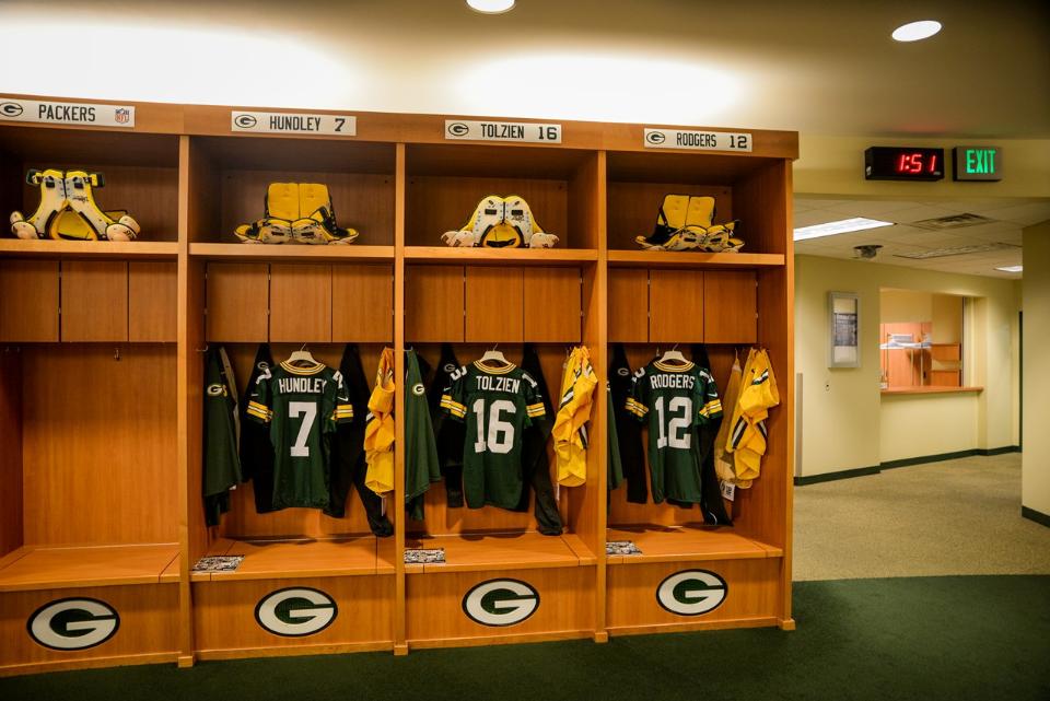 The Wearing Of the Green (and Gold): Photo Gallery: Packers Locker Room
