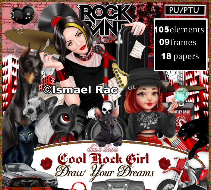 DRAW YOUR DREAMS: COOL ROCK GIRL