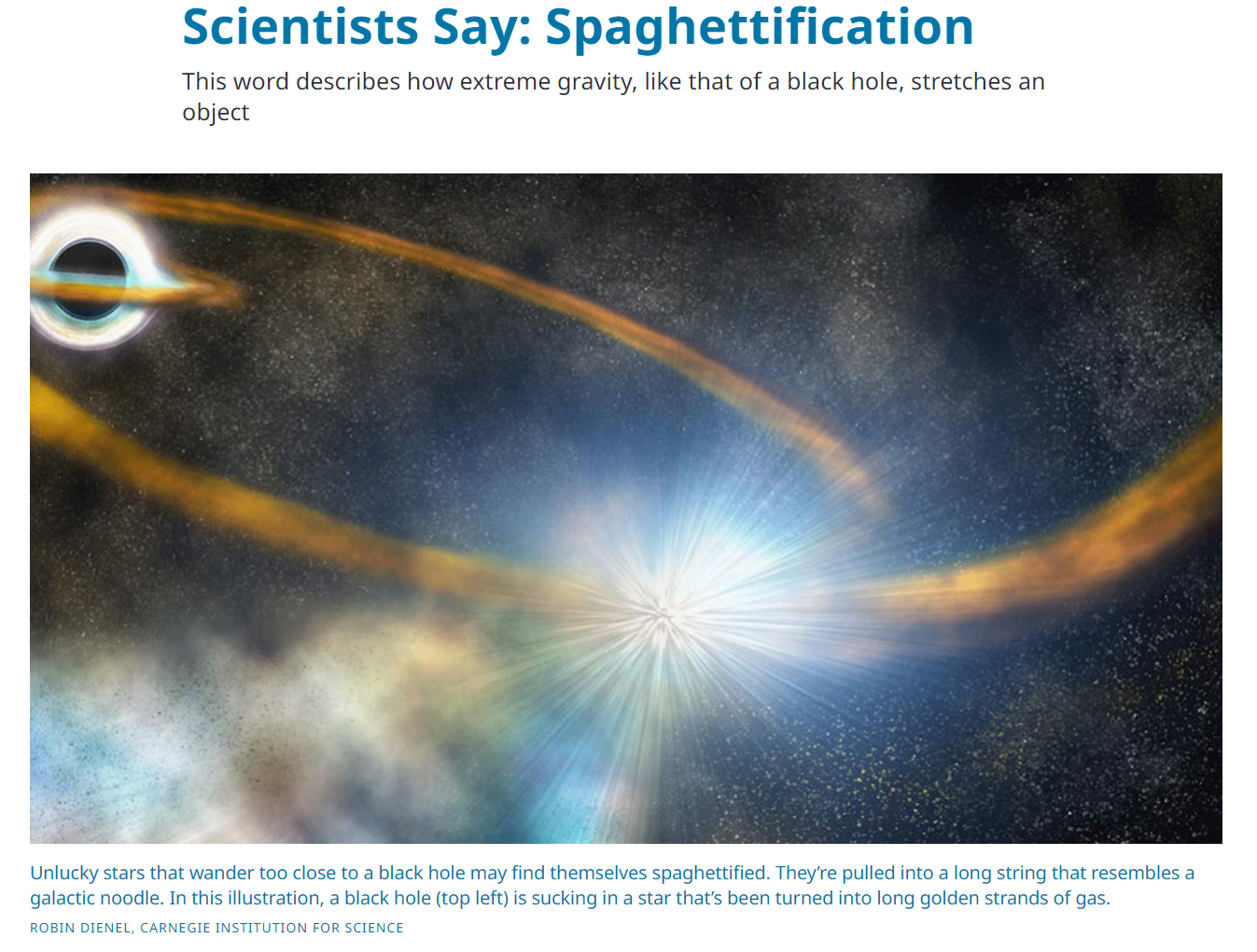This Week in Science at ASM: Spaghettification