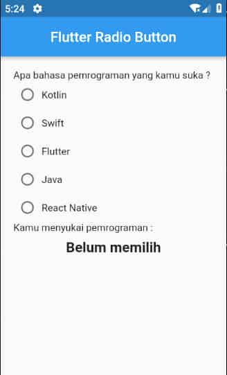 Tutorial Flutter Menciptakan Radio Button Gampang Dan Lengkap Seni Coding