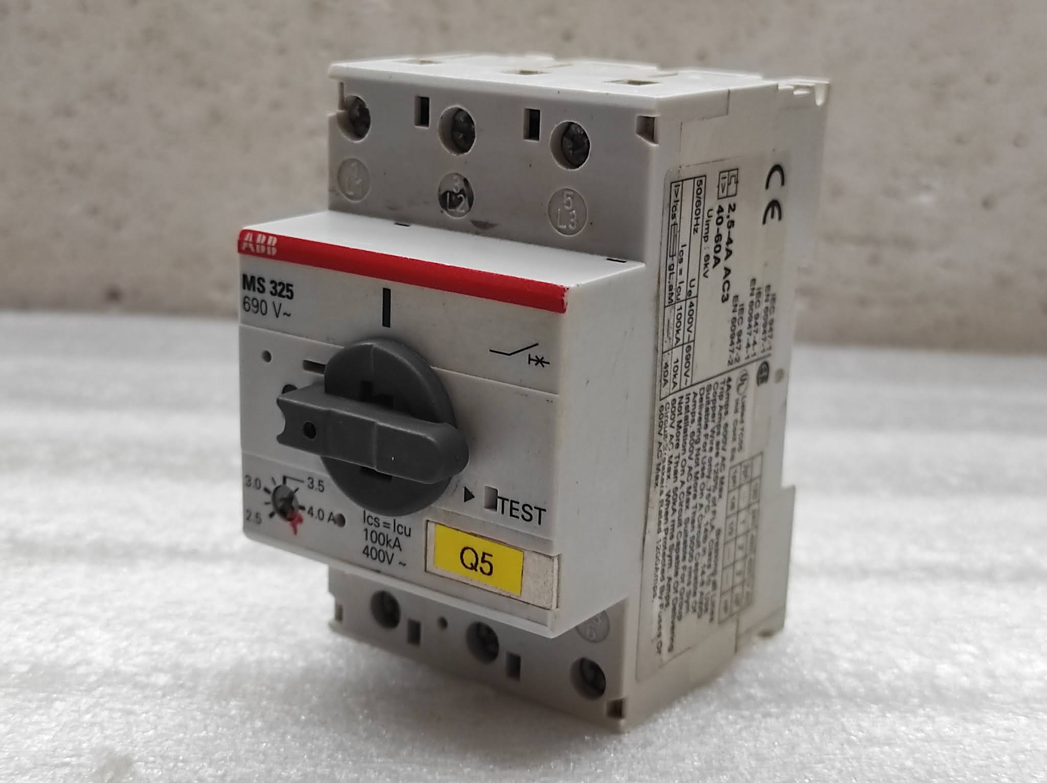 ABB MS325 MANUAL MOTOR STARTER 690V