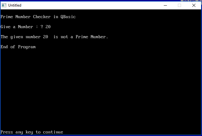 Free Programming Source Codes And Computer Programming Tutorials Prime Number Checker In Qbasic