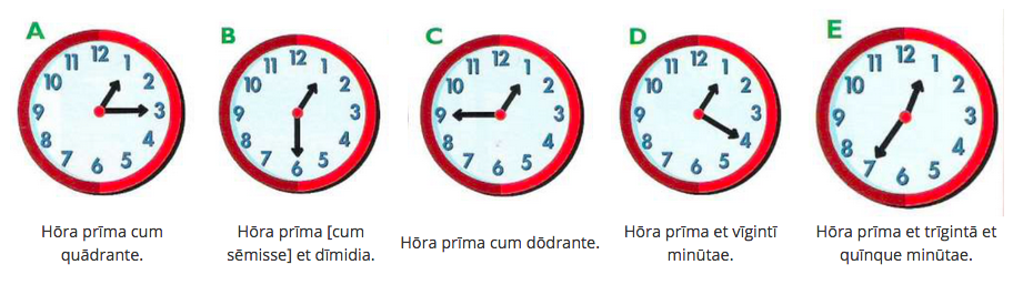 PROFESSOR LULE (Latinitas Ut Lingua Edocens): Quota hōra est?