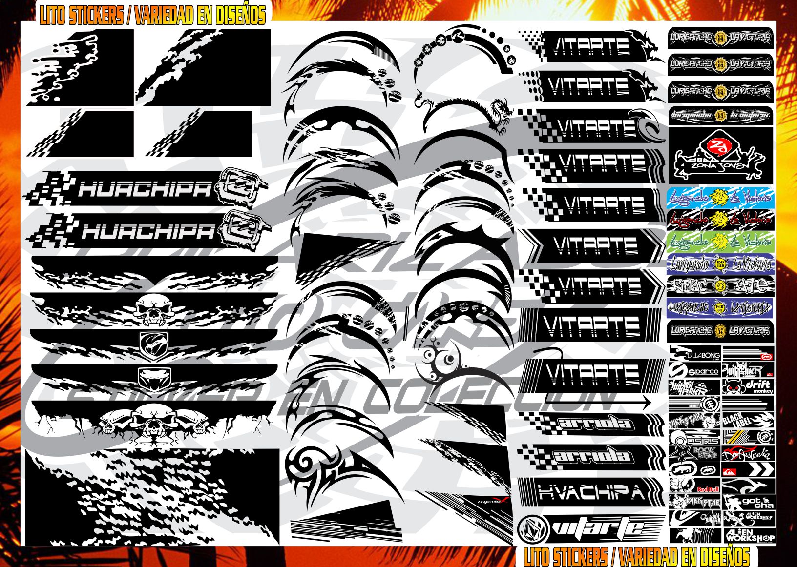 👉Manchas,efectos,franjas Vectoriales Para Corte En Plotter