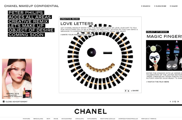 85eyE: Chanel Makeup's love letters