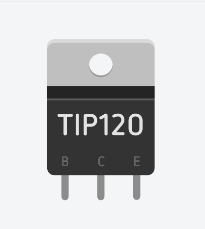 Arduino control 12v LED with tip120 transistor switching.