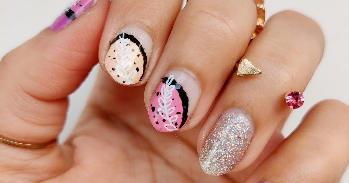 Abstract Summer Spring Nail Art Design | Easy Nail Art Tutorial