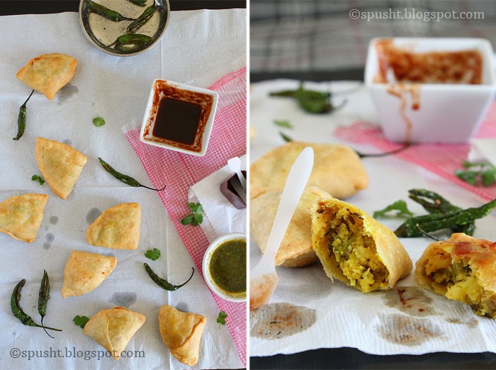 Spusht: Cocktail Samosa with Potatoes and Peas Filling