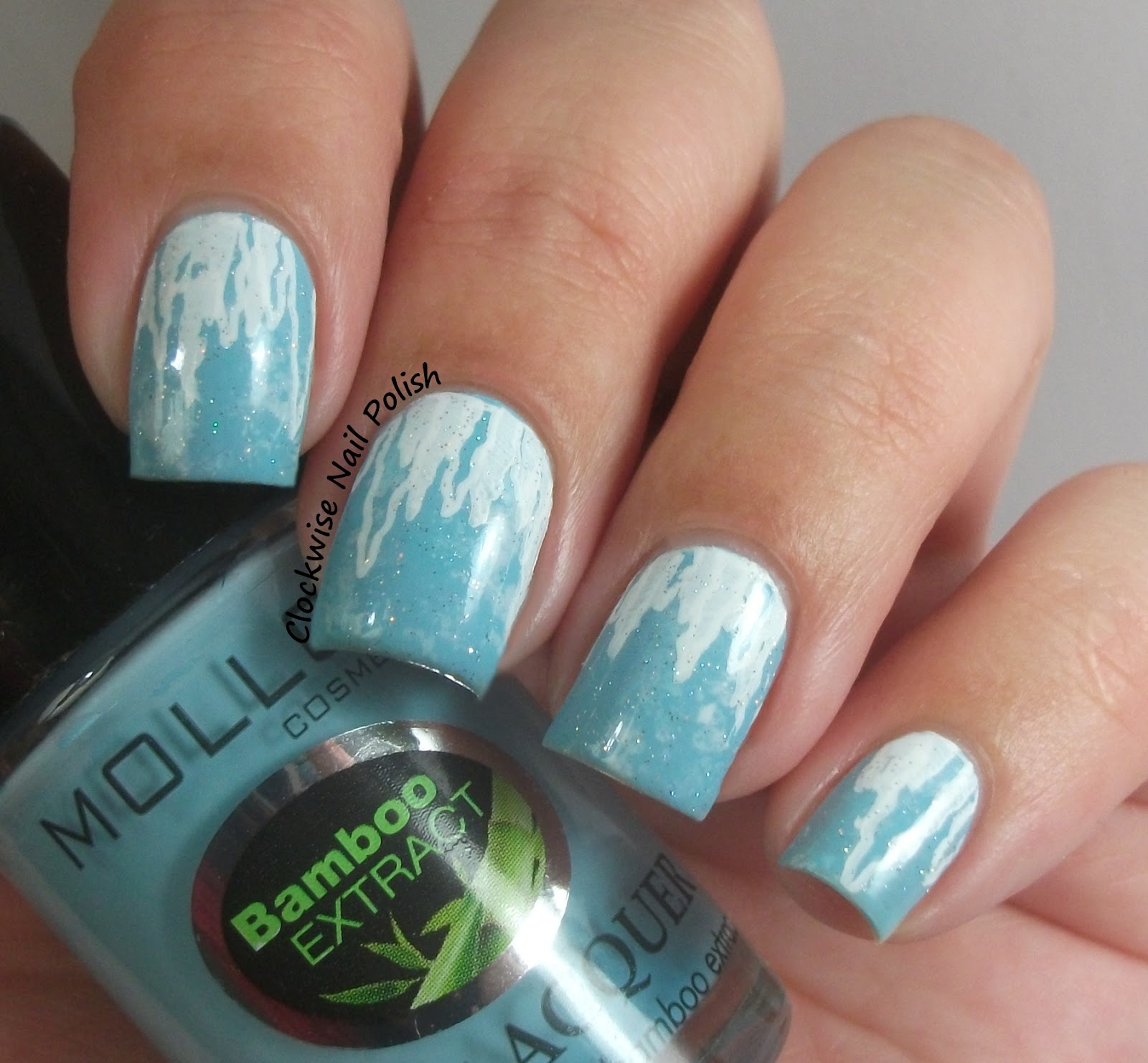 The Clockwise Nail Polish: Ice Stalactites Nail Art