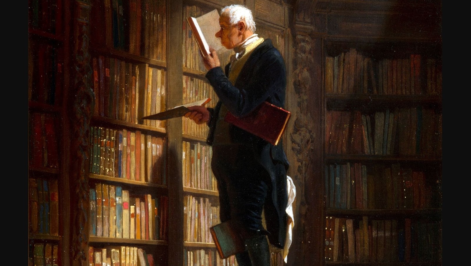 Carl Spitzweg | The Bookworm, 1850 | Tutt'Art@