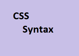 CSS Syntax