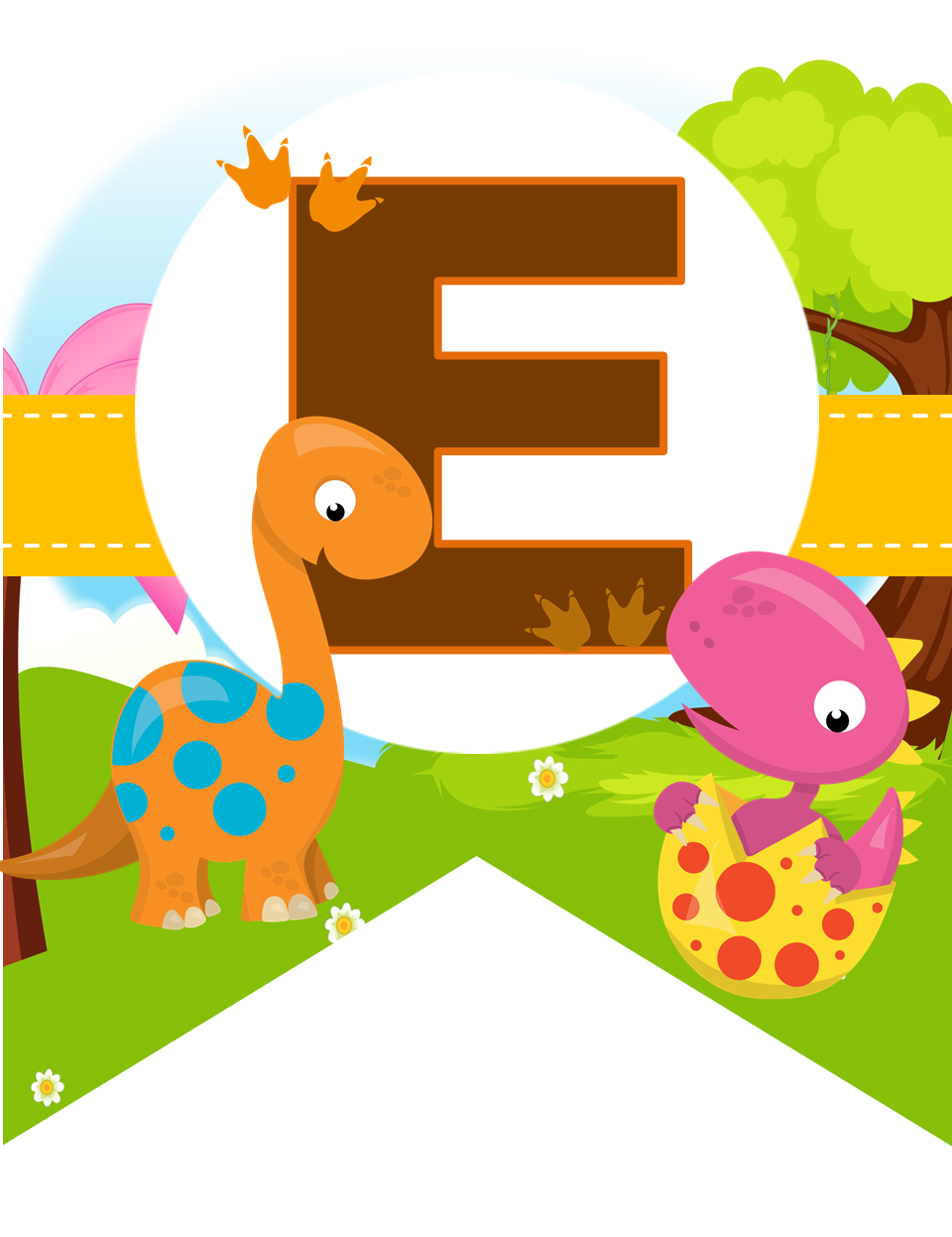 banderines : banderines dinosaurio