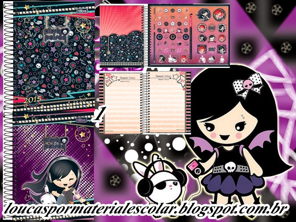 Loucas Por Materiais Escolares: Linha Plush Poison 2015