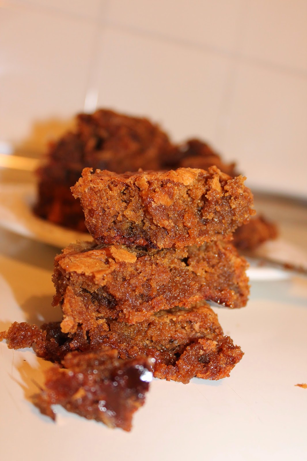Sweet tooth: Rolo stuffed blondies.