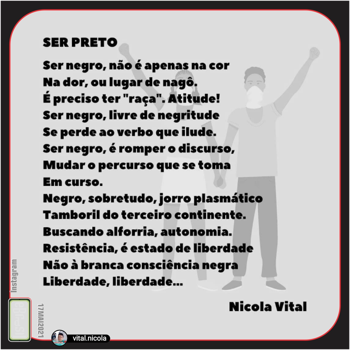Esperança Reeditada: Poema | Ser Preto | NV*