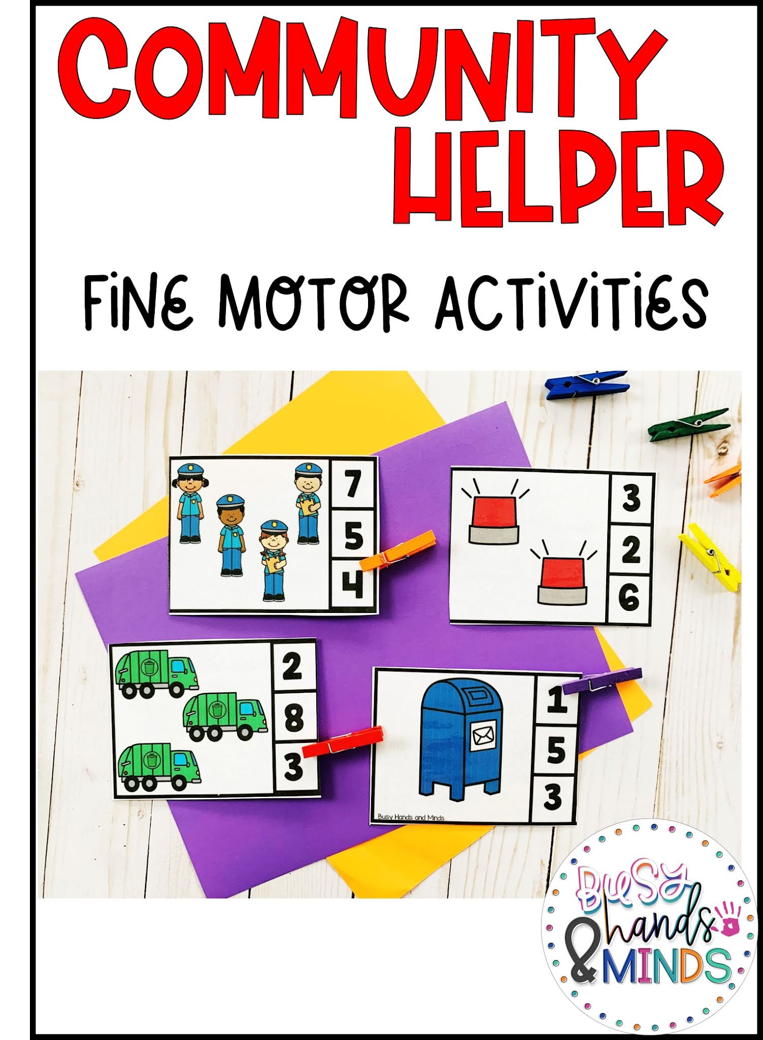 Community Helper Fine Motor Task Boxes | Busy Hands and Minds