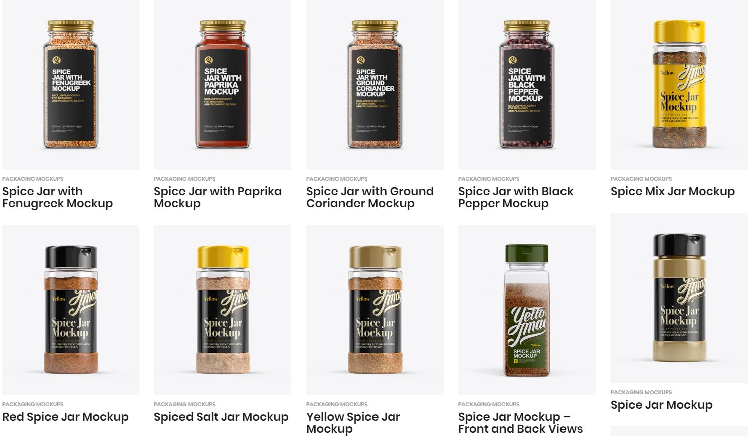 70+ Best Spice Jar Mockup Templates | Graphic Design Resources