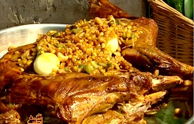 Whole lamb stuffed with chickpeas and eggs recipe | Arabic Food Recipes