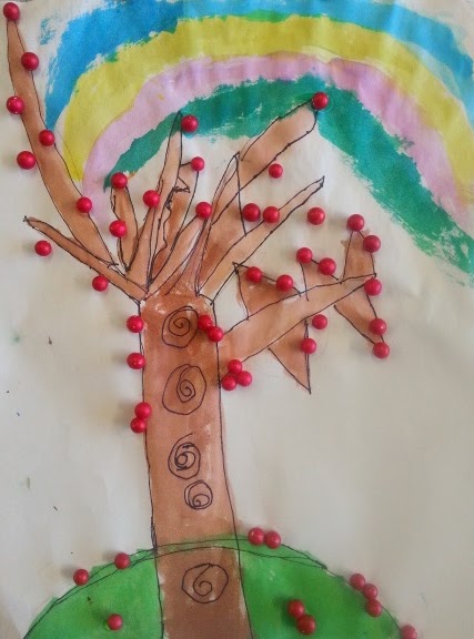 a faithful attempt: Apple Trees Art Lesson