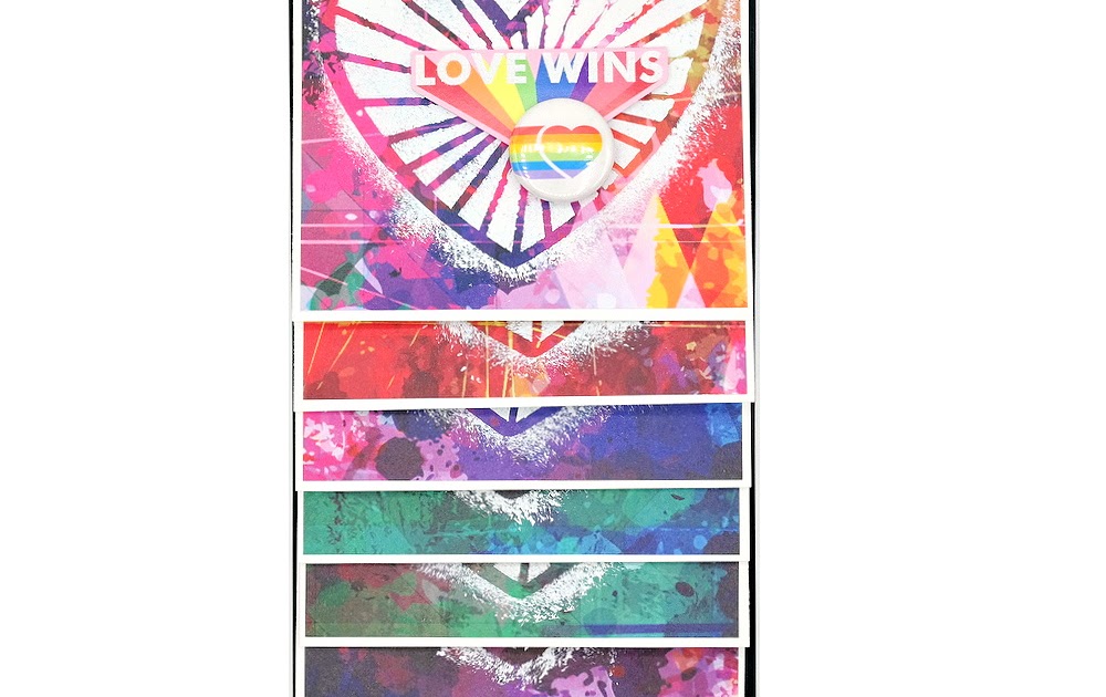 Love Wins Pride Waterfall Card - Love Wins Instagram Hop
