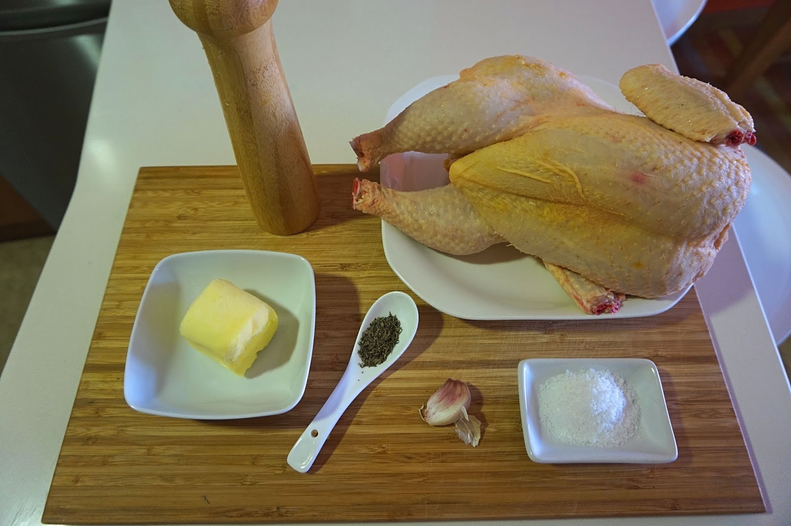 Pollo al horno, estilo francés.