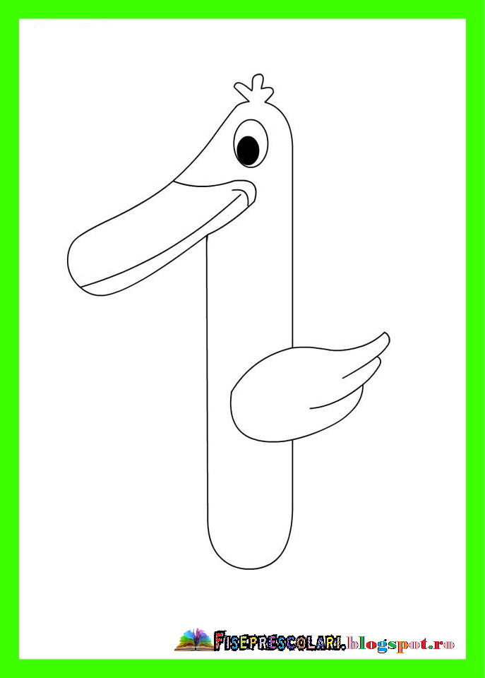 CIFRE de colorat pentru copii / Planse de colorat cu numerele de la 1 ...