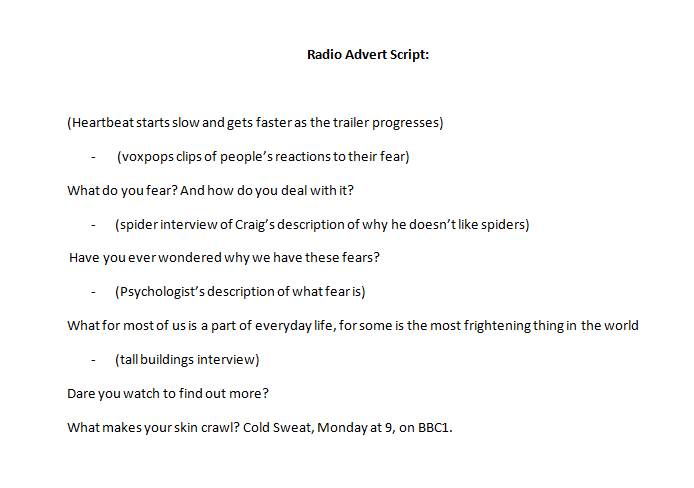 Rebecca Pilling: Radio Advert Script