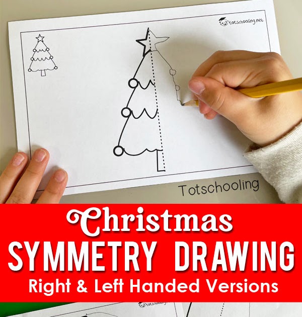 Christmas Symmetry Drawing | Totschooling - Toddler, Preschool ...