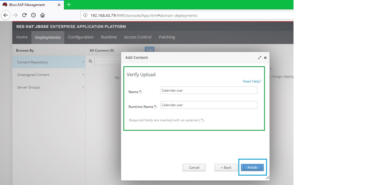 MiddlewareBox: JBoss EAP 7 - DOMAIN DEPLOYMENT - GUI CONSOLE MODE.
