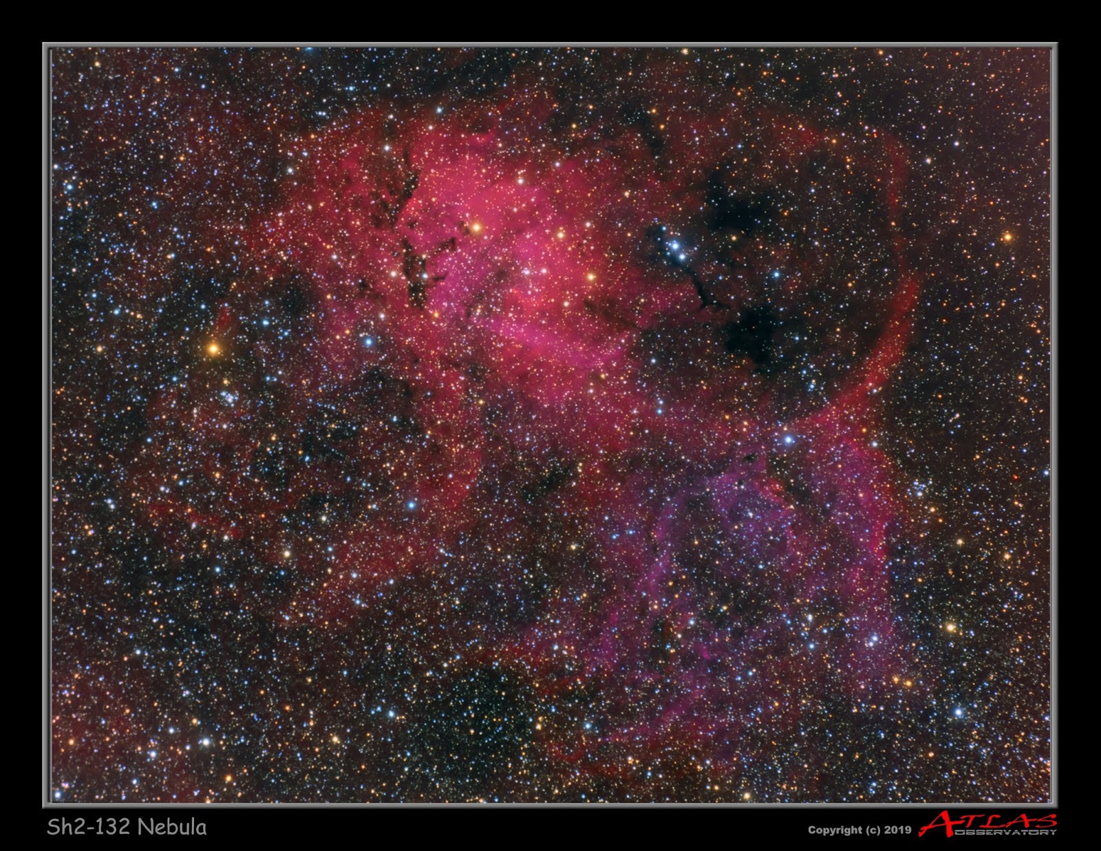 ATLAS OBSERVATORY : Sh2-132 - Lion Nebula in HaLRGB